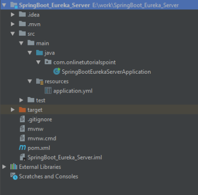 MicroServices Spring Boot Eureka Server Example - onlinetutorialspoint