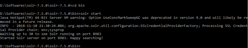 Install Apache Solr On Windows 10 Apache Solr 750 Installation