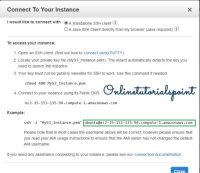 How to connect AWS EC2 Instance using PuTTY - onlinetutorialspoint