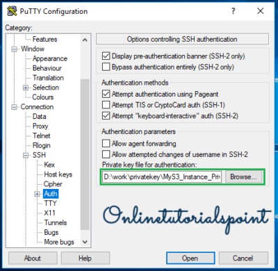 How to connect AWS EC2 Instance using PuTTY - onlinetutorialspoint