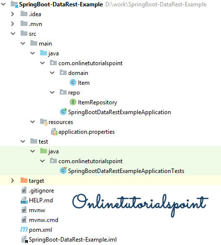  Spring Boot DataRest Example RepositoryRestResource