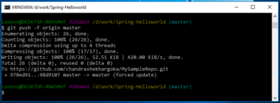 Step by Step - How to push the project into GIT Repository