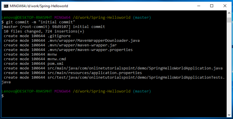 Step by Step - How to push the project into GIT Repository